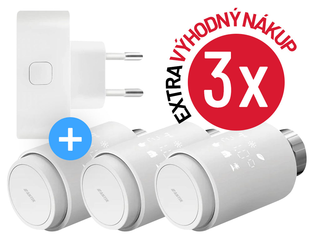 ANTIK Smart Pack 3x thermostatic head 1x gateway – ANTIK Telecom s.r.o.