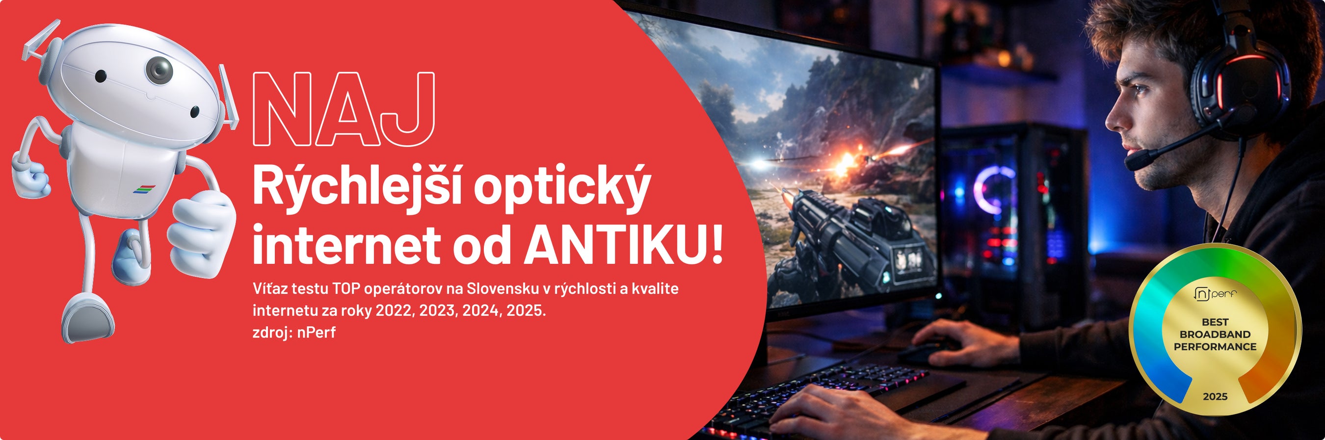 Najlepší optický internet – ANTIK Telecom s.r.o.